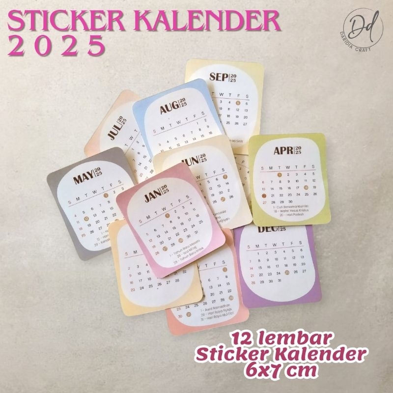 Jual Sticker Kalender 2026 - Journaling Calendar Sticker | Shopee Indonesia