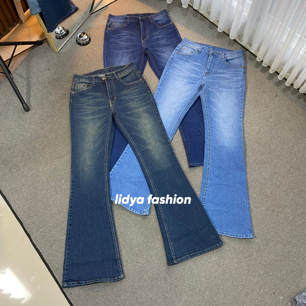 Jual Highwaist Cutbray Jeans Retro 114 - Celana Jeans Cutbray Premium | Shopee Indonesia