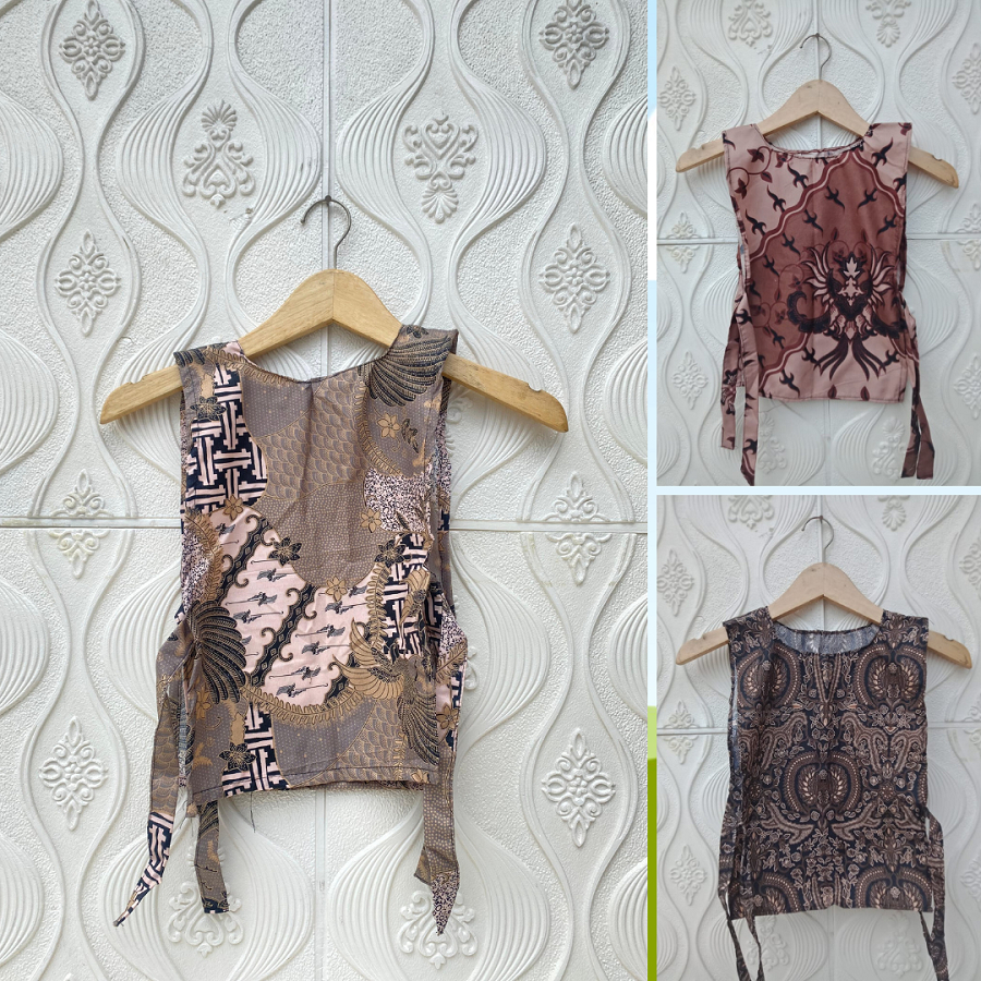 Jual Atasan Vest Batik Anak Motif Jumputan Rompi Outer Perempuan Usia 3 ...