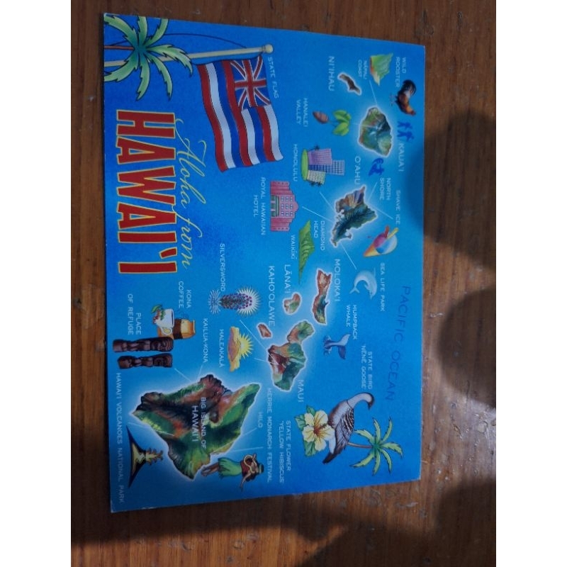 Jual kartu pos peta hawai/hawaii map postcard | Shopee Indonesia