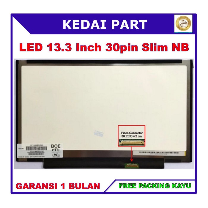 Jual LCD LED 13 13.3 Inch 30 Pin Tebal Slim Small Full HD FHD OLED ...