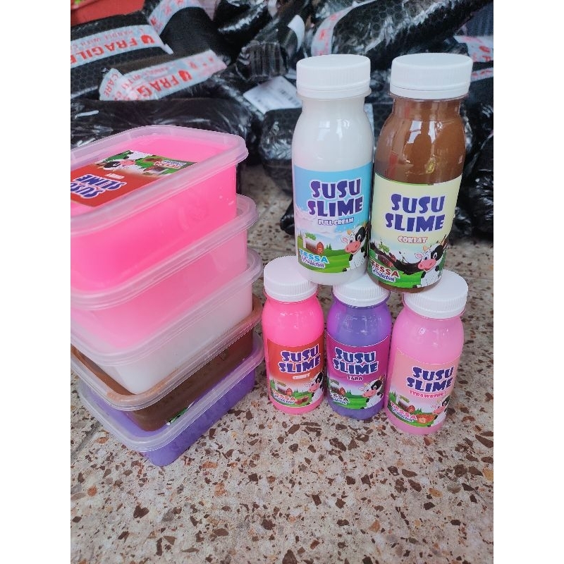 Jual 5pcs slime susu kemasan botol / slem murah / slime tofu / mainan anak slem | Shopee Indonesia