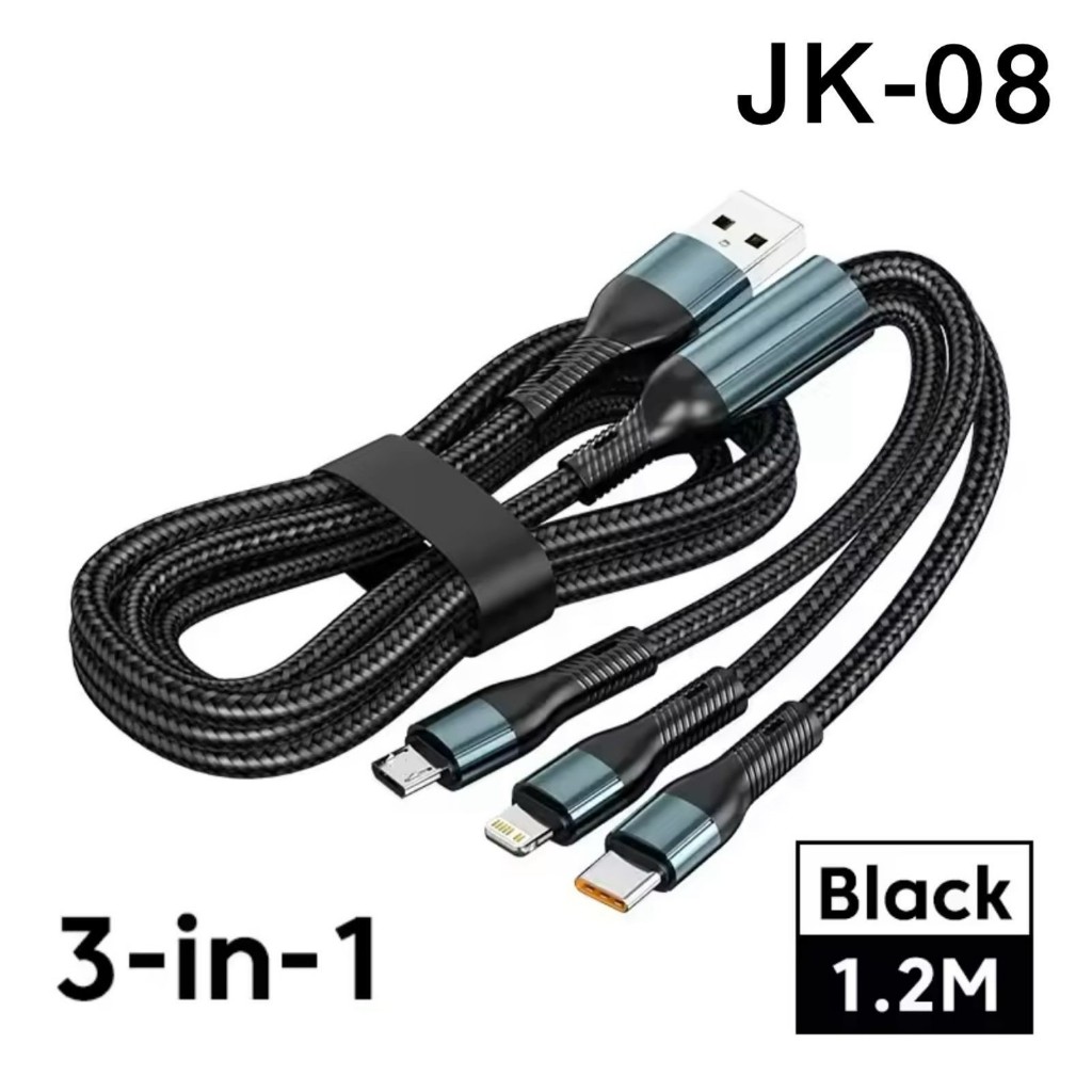 Jual Kabel Data 3in1 Universal JK-08 1,2Meter Non Pack Support Fast ...