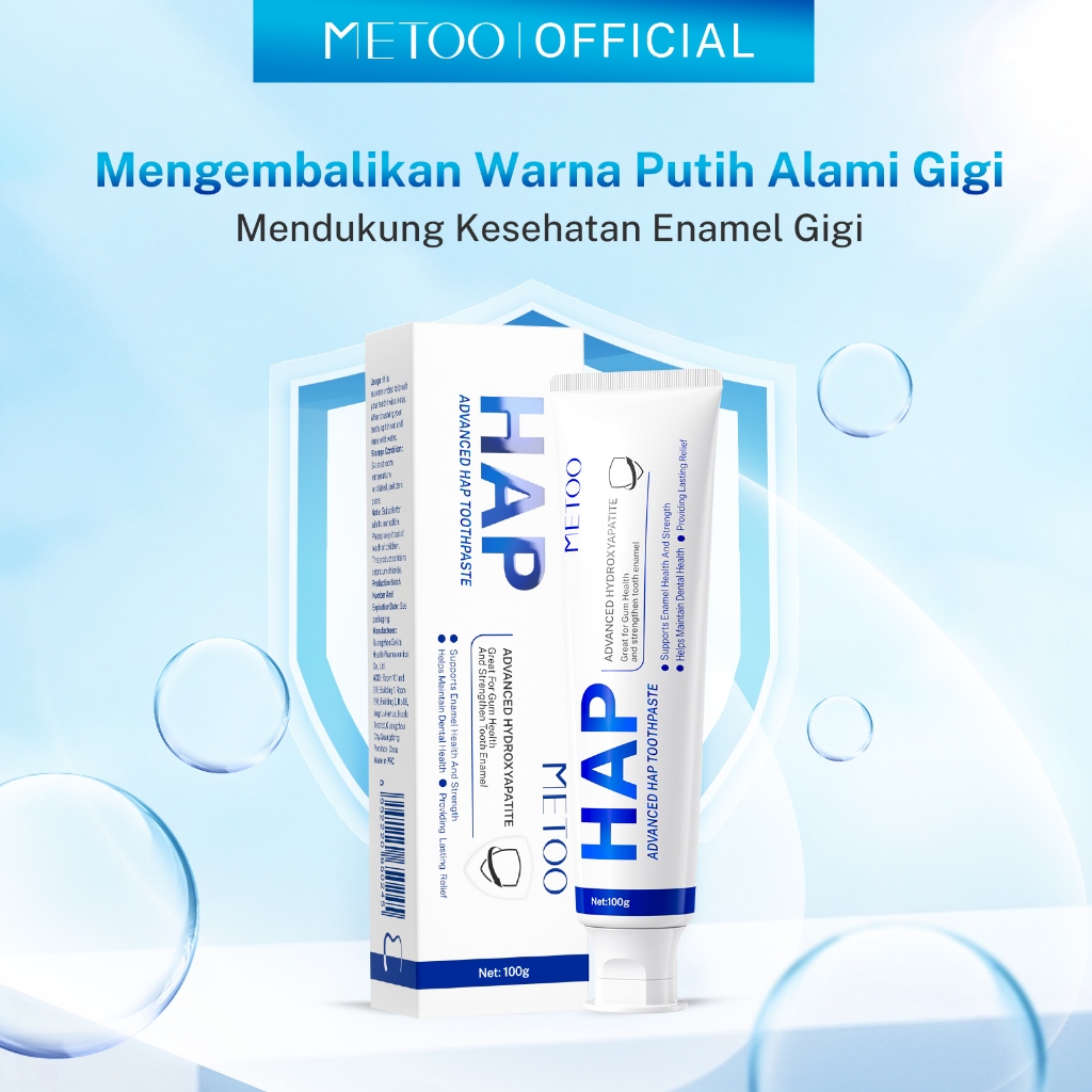 Jual [BPOM]METOO Advanced HAP Toothpaste 100g -Hydroxyapatite / Gigi ...