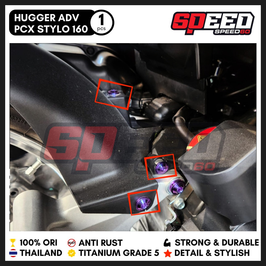 Jual Probolt Titanium Baut Hugger Spakbor Honda Stylo PCX ADV Vario 160 King Nut Grade 5 ...