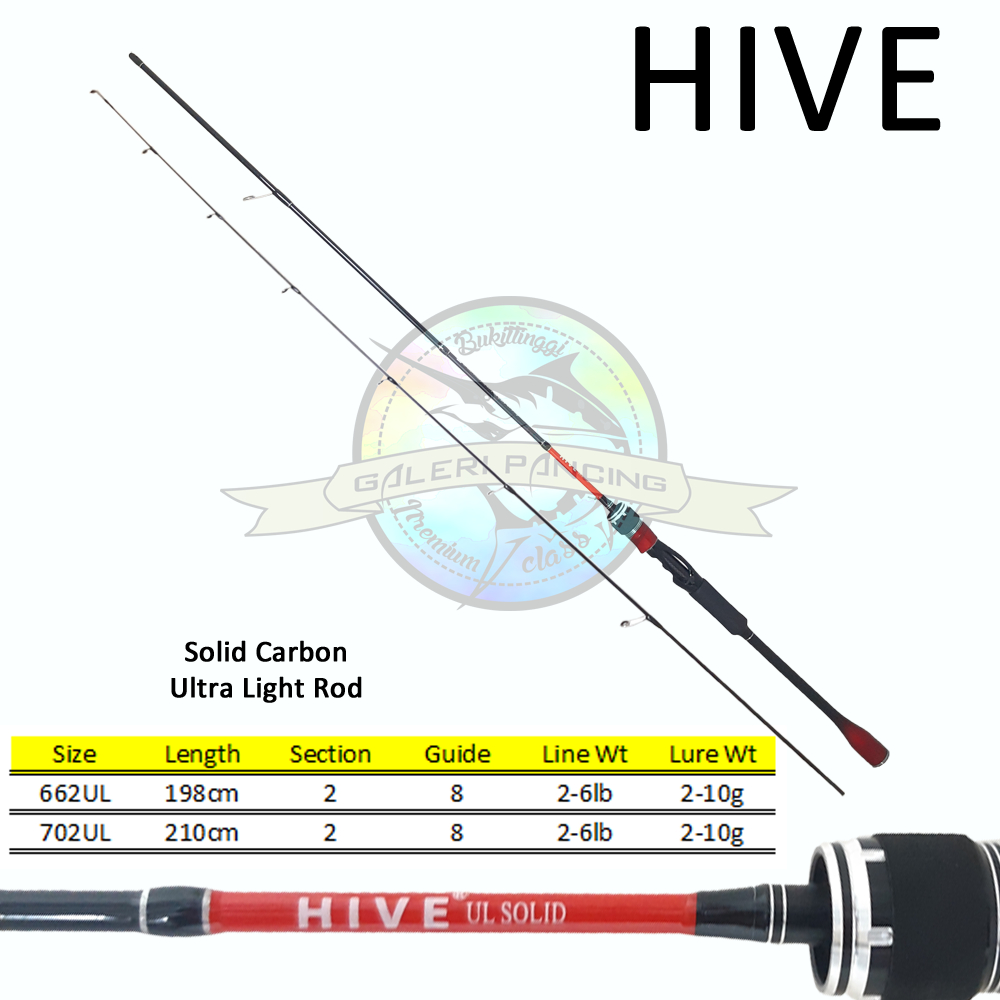 Jual Joran UL Hive UL Solid 662 702 UL - Ultralight Rod - Solid Carbon | Shopee Indonesia