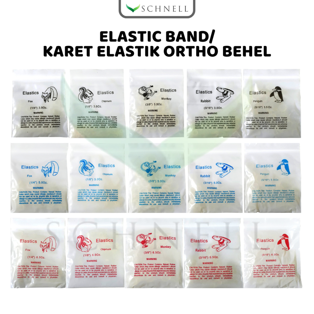 Jual Karet Elastik Ortho Behel/Dental Rubber Band/Elastic Bands (100pcs ...