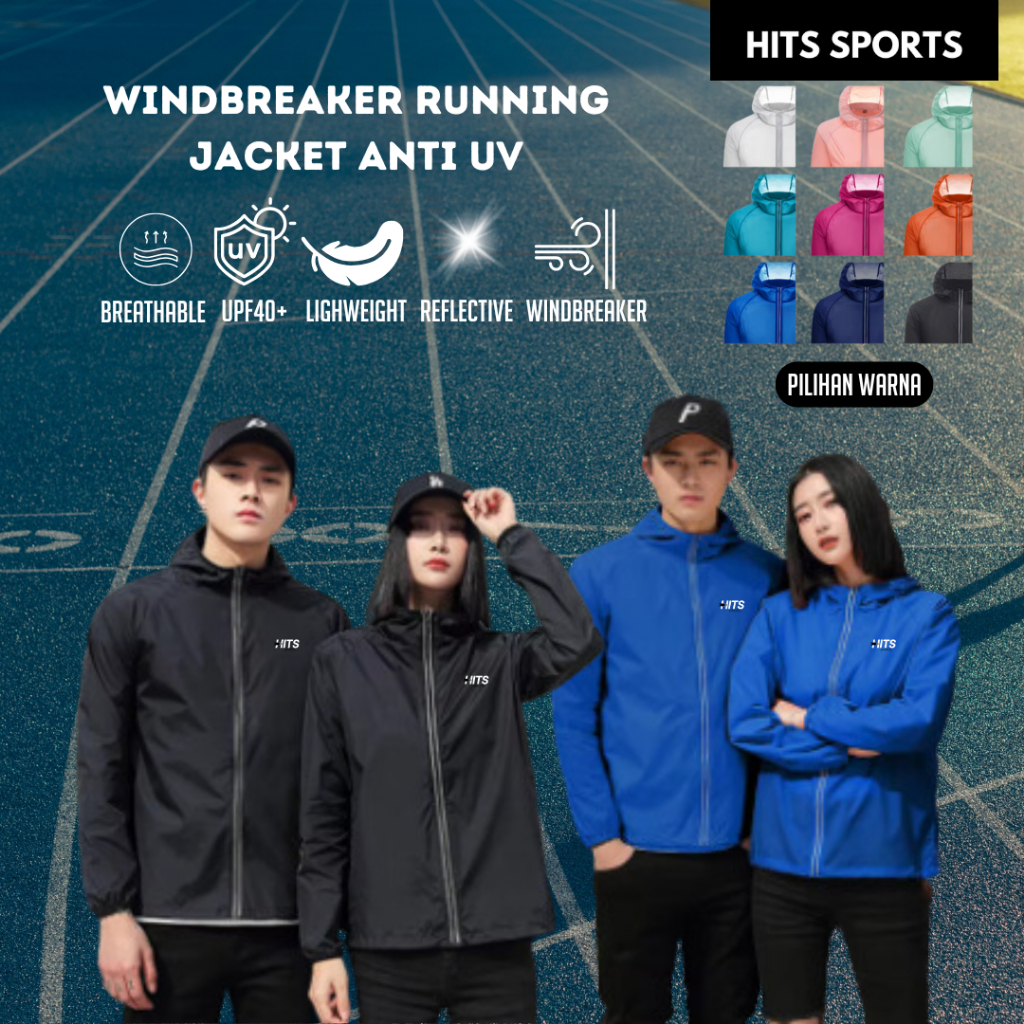 Jual HITS Jaket Windbreaker Parasut Premium Olahraga Lari dan Joging ...