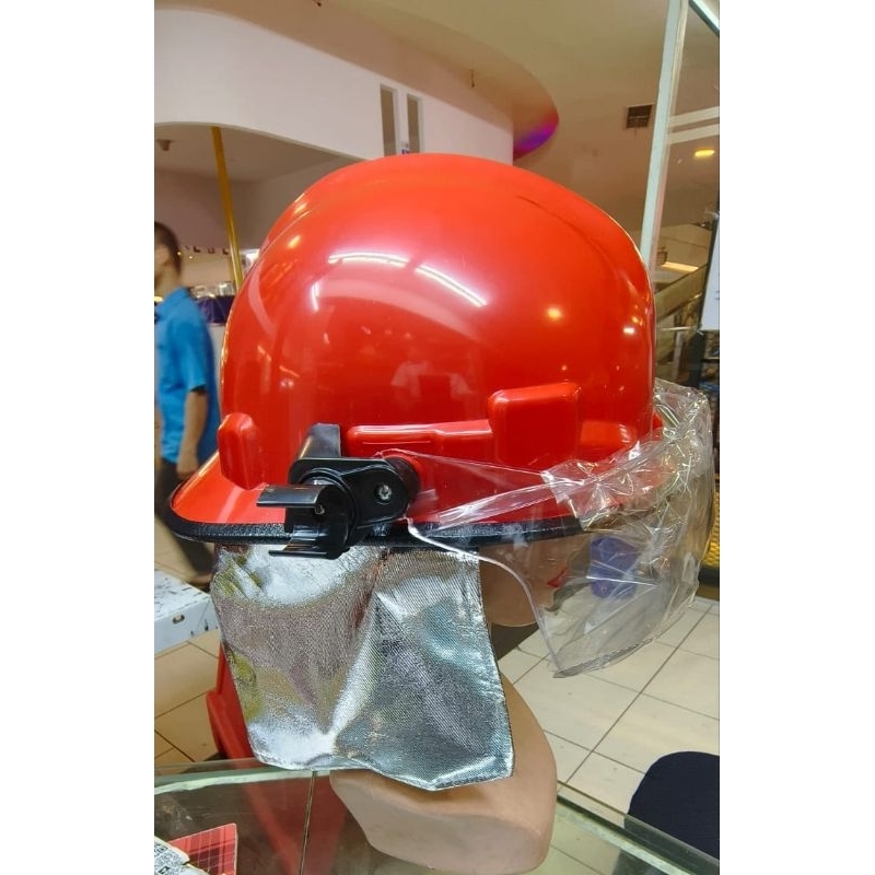Jual (Min order 3 dus) Helm pemadam kebakaran lokal merah + bracket ...