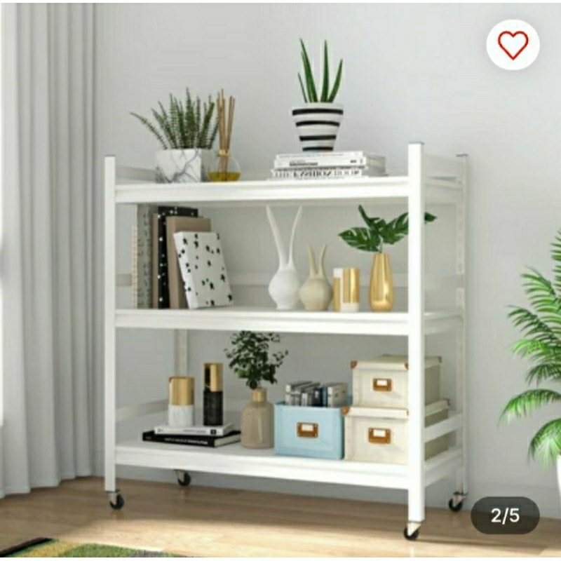 Jual Krisbow Rak Besi 3 Tingkat Dengan Roda - Putih | Shopee Indonesia