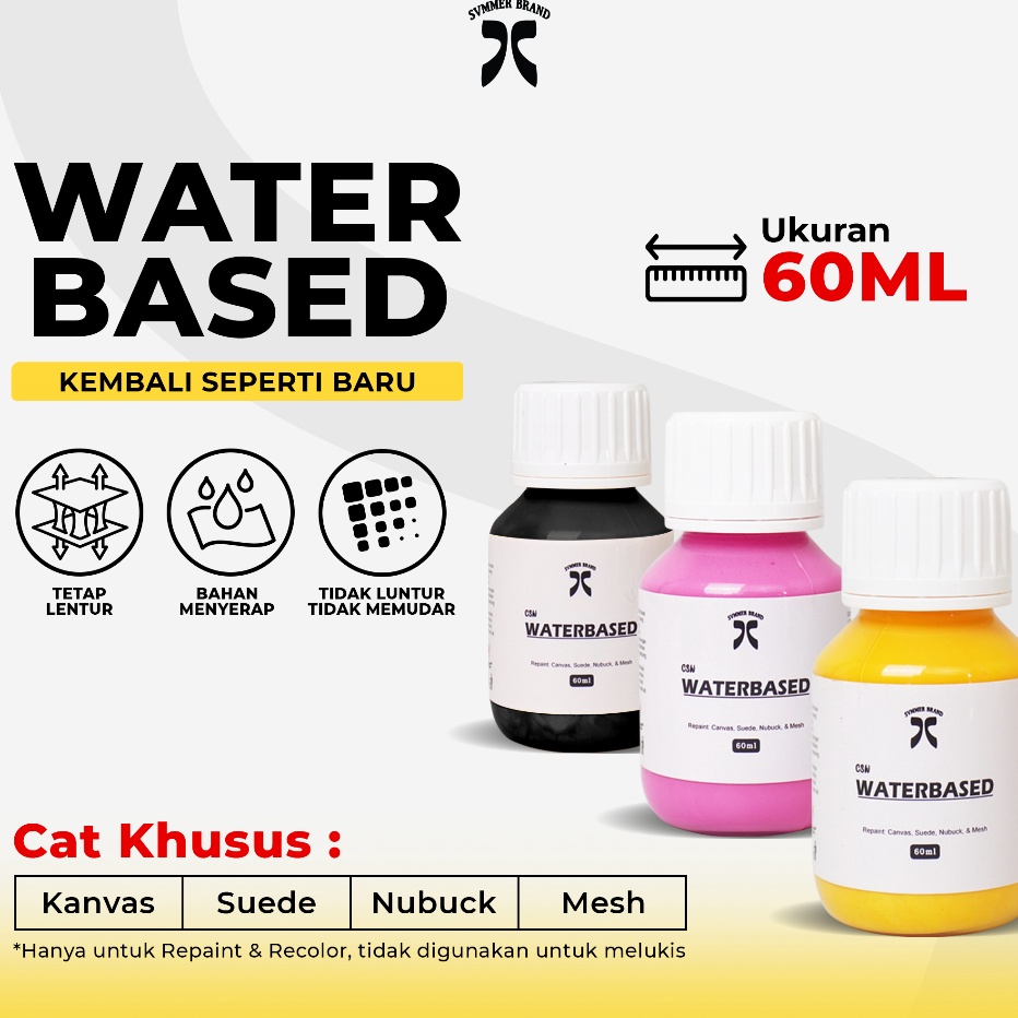 Jual SVMMER SHOES CARE Repaint Cat Sepatu Waterbased Tas Topi Canvas ...