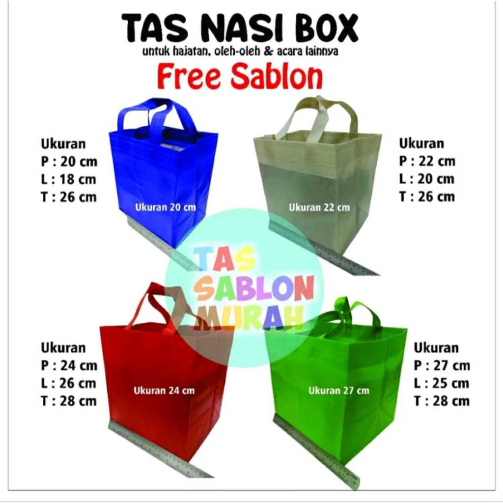 Jual Goodie Bag Box Nasi | Tas Box Nasi | Tas Spunbond Box | Shopee ...