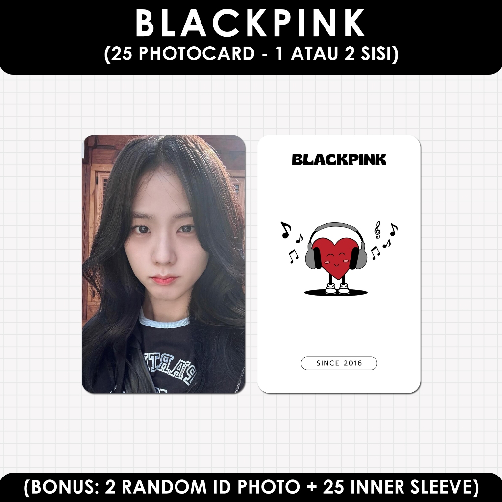 Jual PHOTOCARD BLACKPINK UNOFFICIAL [ISI 25 PHOTOCARD + FREE 25 INNER SLEEVE] | Shopee Indonesia