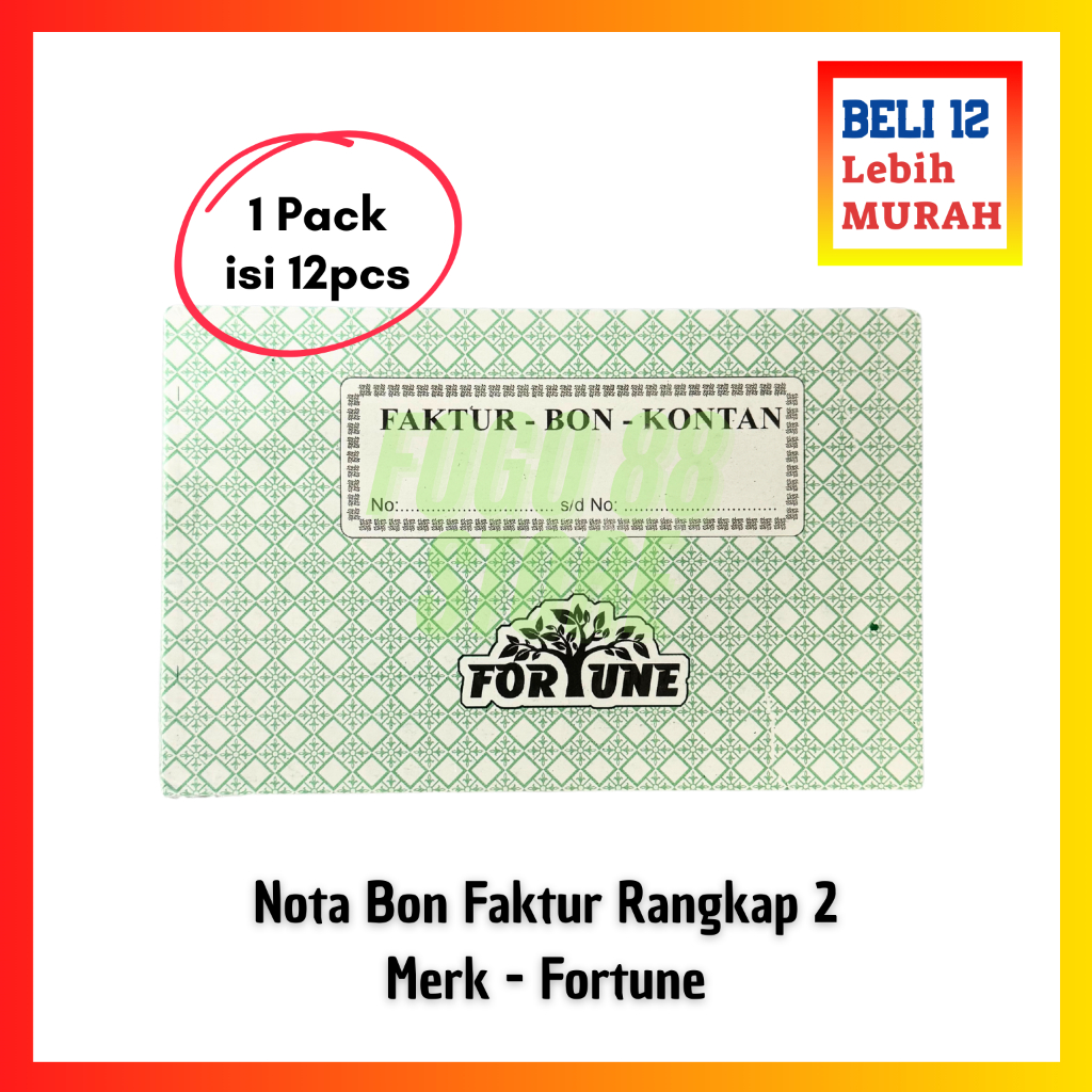 Jual Bon Faktur Nota Rangkap 2 - Fortune | Shopee Indonesia