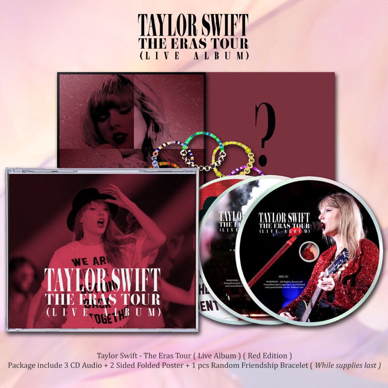 Jual CD TAYLOR SWIFT - ERAS TOUR LIVE ALBUM ( RED EDITION ) 3 CD ...