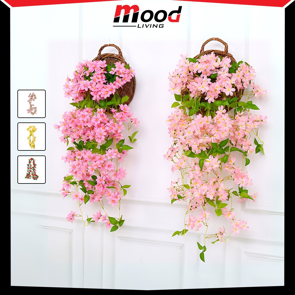 Jual Bunga Rambat Plastik Dekorasi Rumah / Hiasan Tempel Dinding ...