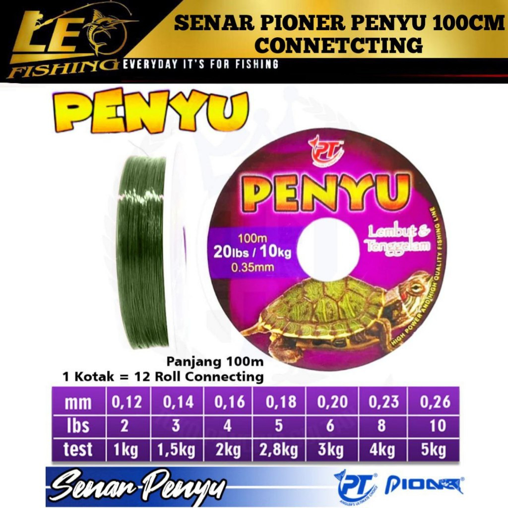 Jual SENAR PANCING PIONER PENYU PANJANG 100M TERSEDIA SIZE LENGKAP ...