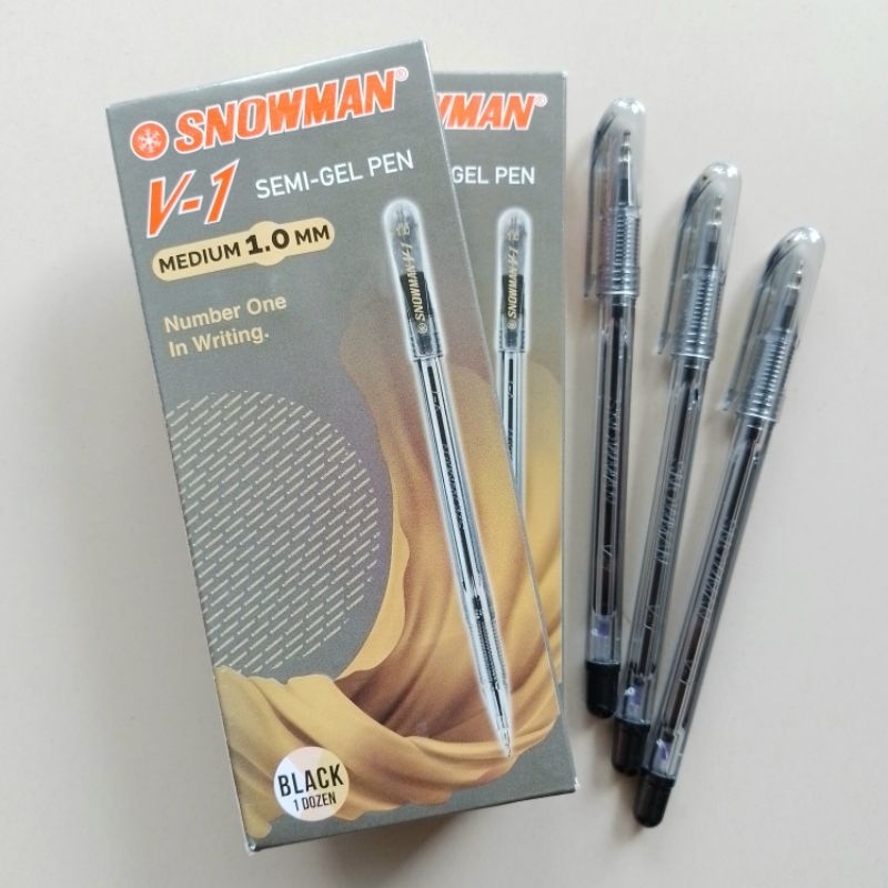 Jual Pulpen Ballpoint V1 Snowman ( 12 Pcs ) [ Original ] | Shopee Indonesia