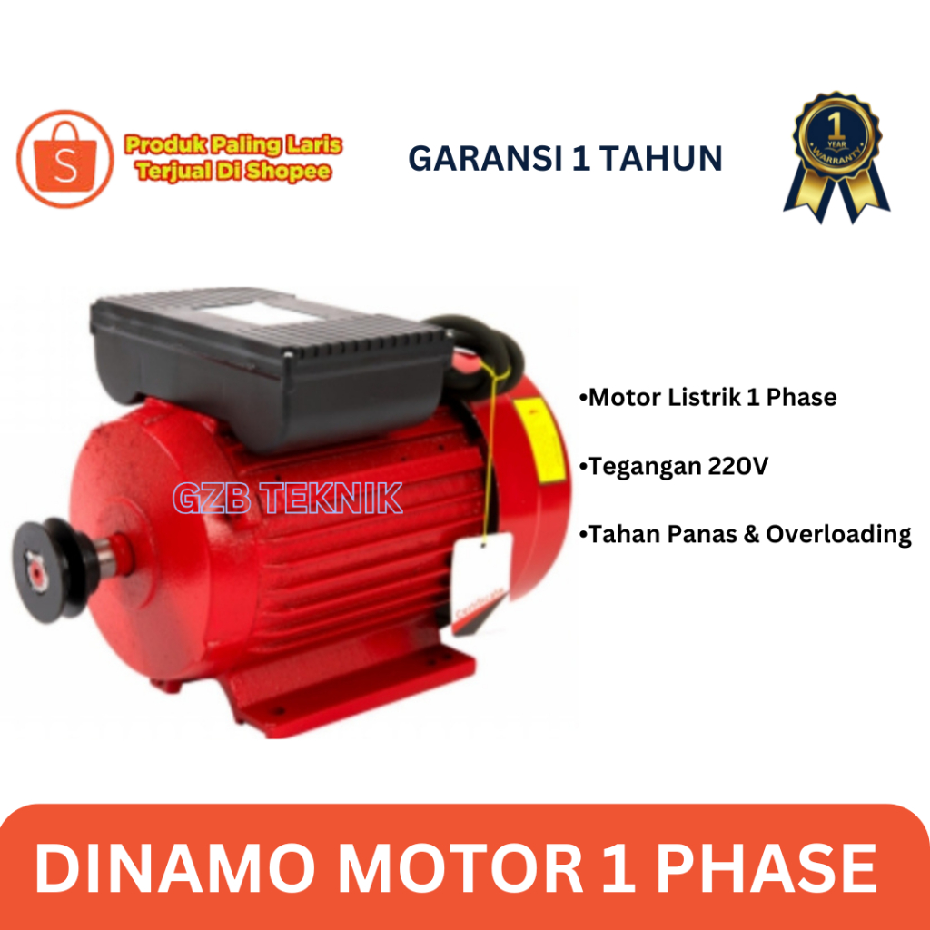 Jual Dinamo Motor 1 Phase 1.5kW / 2HP 220V B3 YL-80 Garansi 1 Tahun | Shopee Indonesia