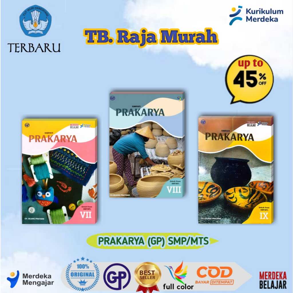 Jual Buku Siswa Pendamping PRAKARYA (GP) KELAS 7,8,9 SMP/MTS - Kurikulum Merdeka - Gilang ...