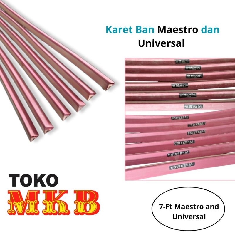 Jual ban karet bantalan meja billiard 7ft merk Universal & Maestro ...