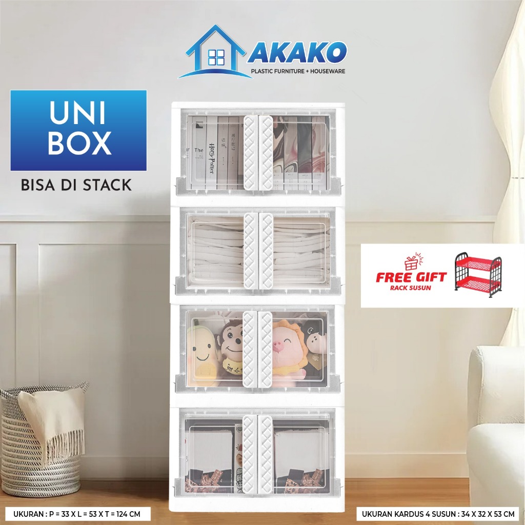 Jual AKAKO UNIBOX SERBAGUNA BOX PORTABLE STORAGE BOX AKAKO BEAUTY ...