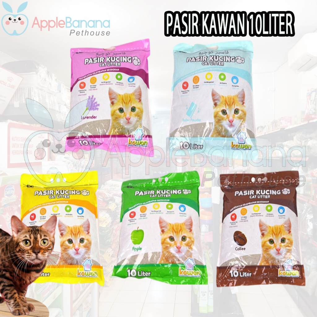 Jual Pasir Kucing Kawan Gumpal wangi 10 liter | Pasir Kawan Gumpal ...