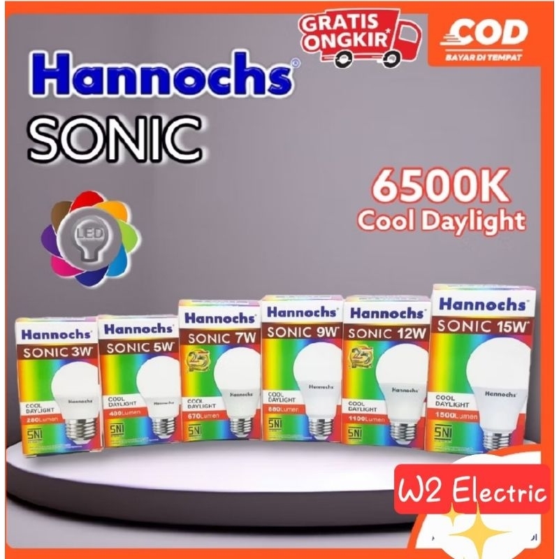 Jual Hannochs Sonic Lampu LED 3W 5W 7W 9W 12W 15W 20W 25W Bohlam Lampu LED Terang putih & kuning ...