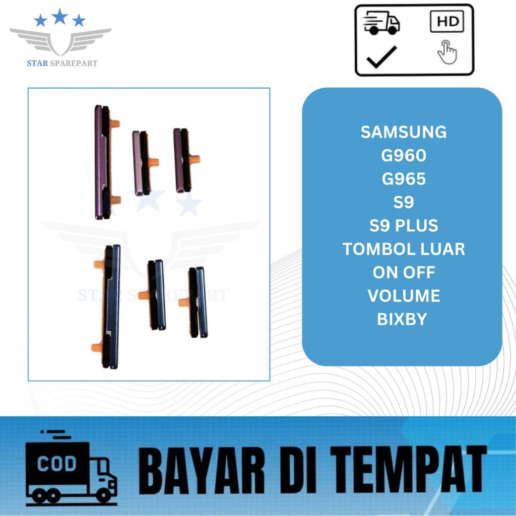 Jual TOMBOL LUAR KEYPAD ON OFF + VOLUME + BIXBY SAMSUNG G960 / G965 ( GALAXY S9 / S9 PLUS ...