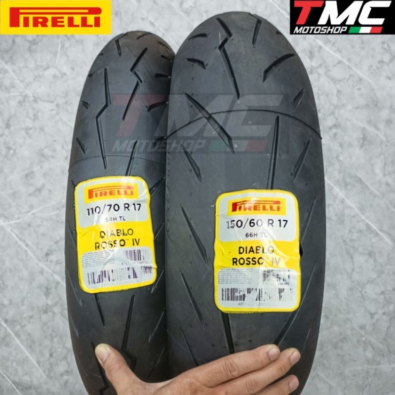 Jual Paket Ban Pirelli Diablo Rosso 4 110/70-17 150/60-17 ZX25 ZX25R ...