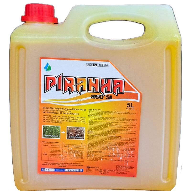 Jual HERBISIDA PIRANHA 250 SL 5 LITER/RACUN SISTEMIK GULMA DAUN LEBAR ...