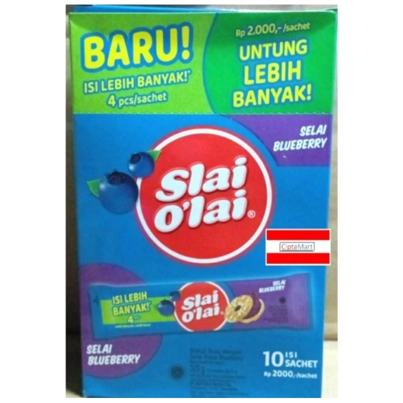 Jual Slai Olai Blueberry sachet 10 x 32gr | Shopee Indonesia