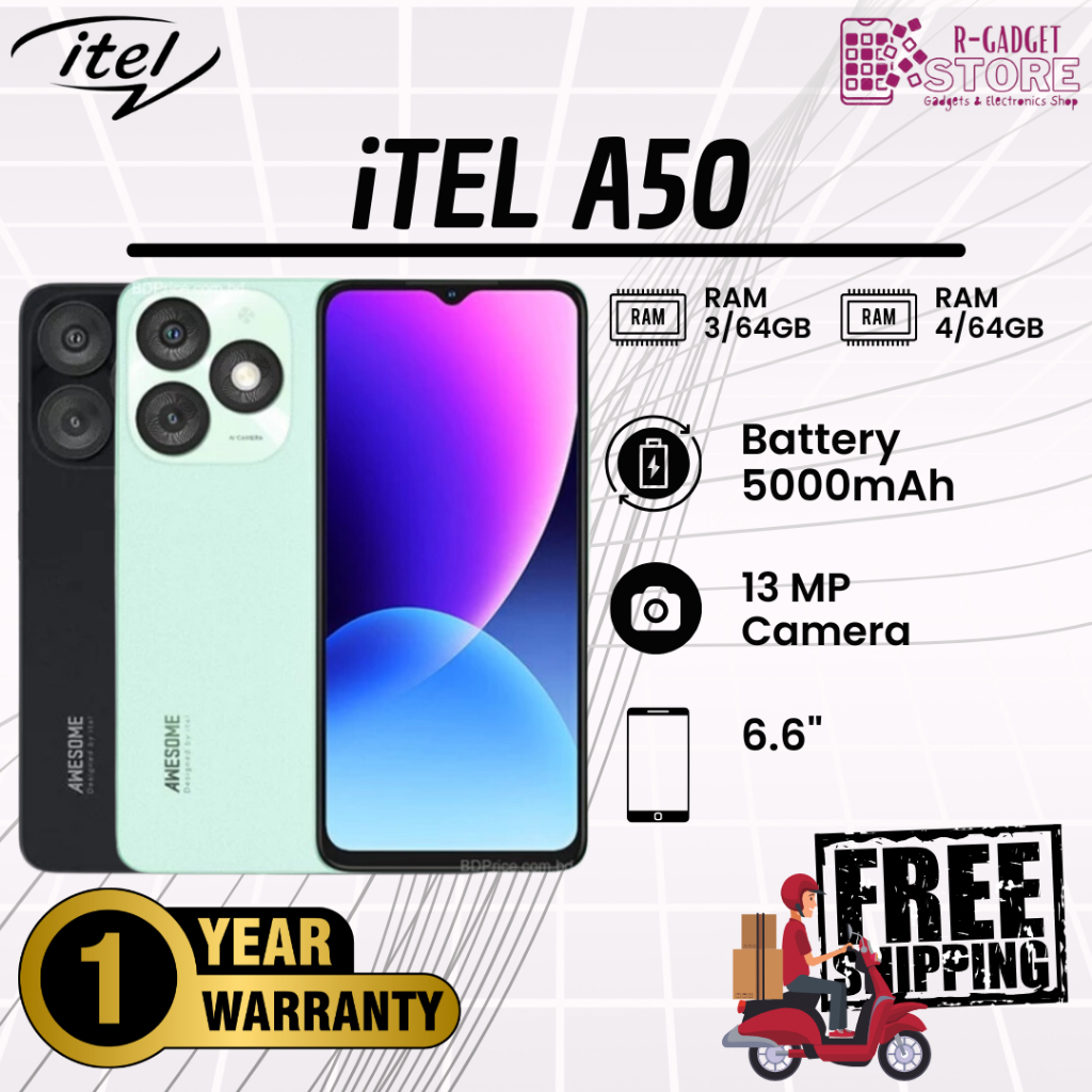 Jual ITEL A50 [3/64GB] [4/64GB] || GARANSI RESMI || NON REPACK | Shopee Indonesia