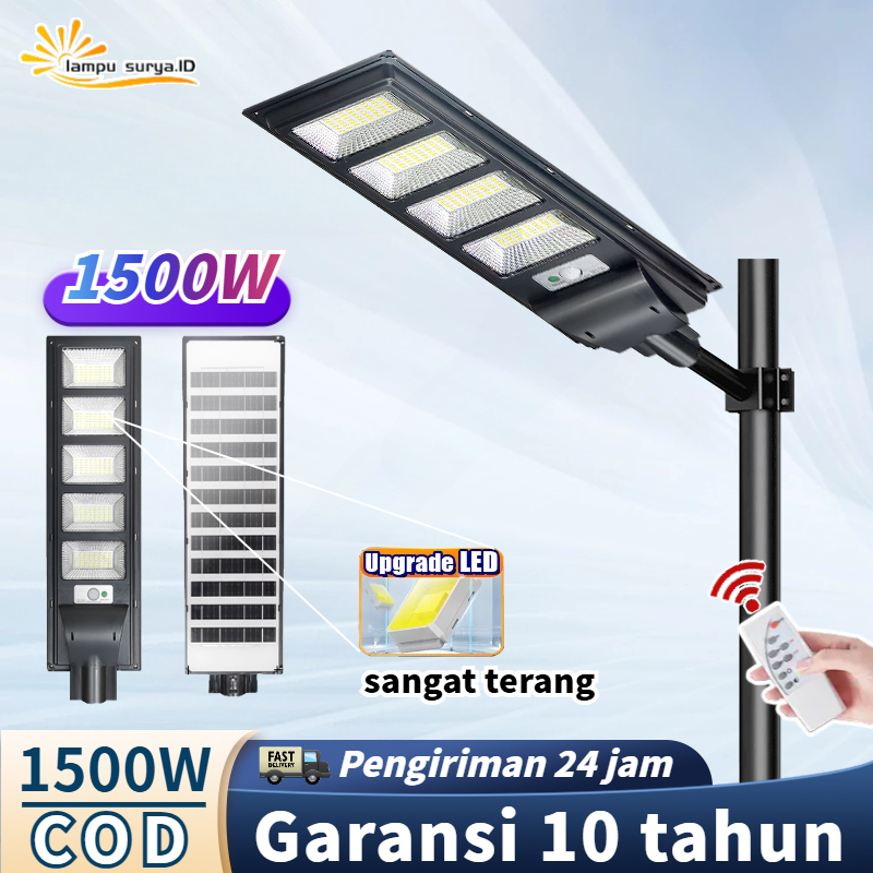 Jual lampu jalan tenaga surya otomatis 300/1500W LED 24 jam Tahan air IP67 lampu solar cell ...