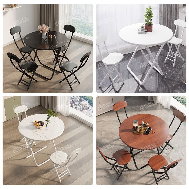 Jual Meja Makan Minimalis Meja Bulat Lipat Set Meja Dapur Kayu Meja ...