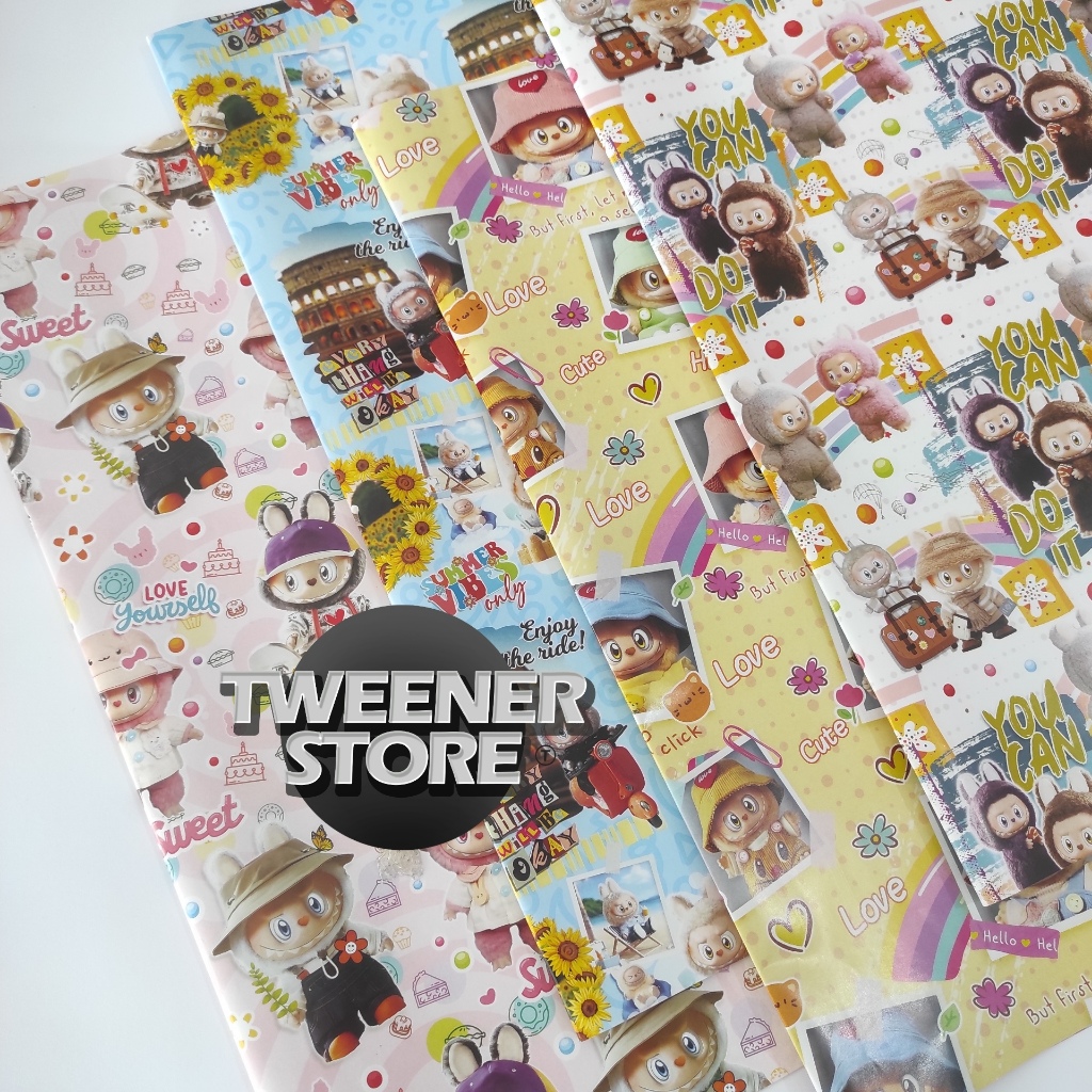 Jual (1PCS) KERTAS KADO KIKY LABUBU VIRAL ± UKURAN 49x64cm | Shopee ...