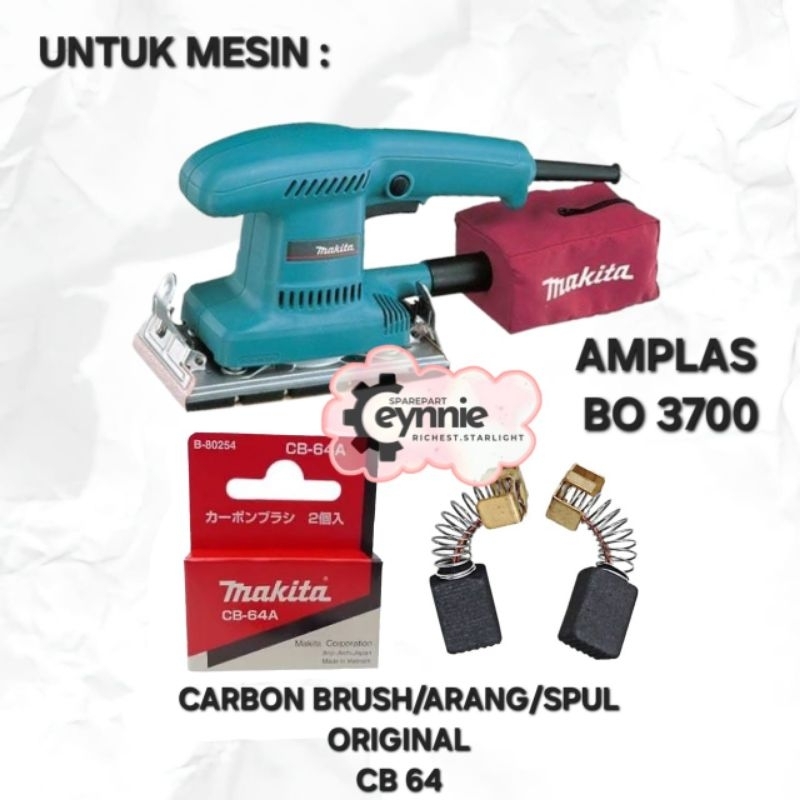 Jual CARBON BRUSH MESIN AMPLAS BO 3700 180W MAKITA CB 64A ORIGINAL ARANG SPUL MESIN AMPLAS ...