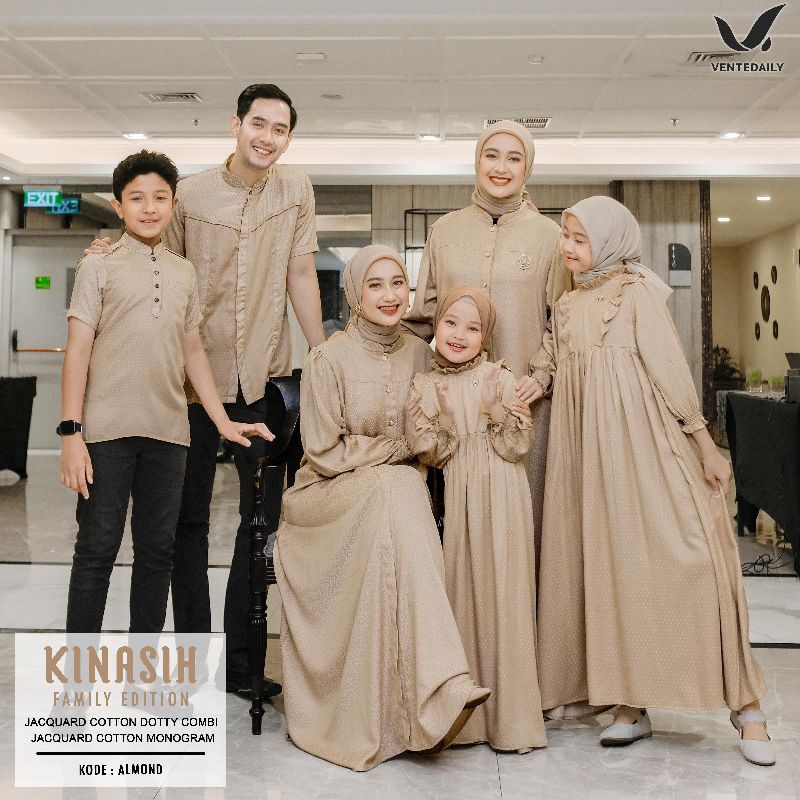 Jual New Kinasih Family Set Baju Lebaran Satu Keluarga Bahan Jacquard ...