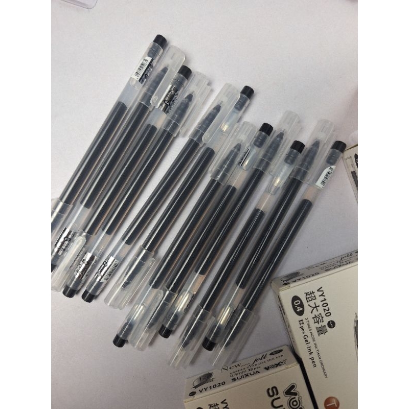 Jual 12 Pcs Pulpen Gel Hitam SUIXUA Voxy/Pena Gel/Pulpen Basah/pen Cair ...