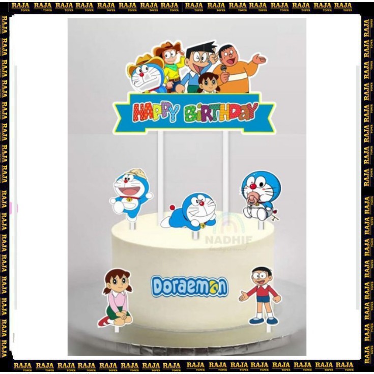 Jual Toper Murah Topper karakter DORAEMON Hiasan kue ulang tahun toper tusuk decorasi cake ...