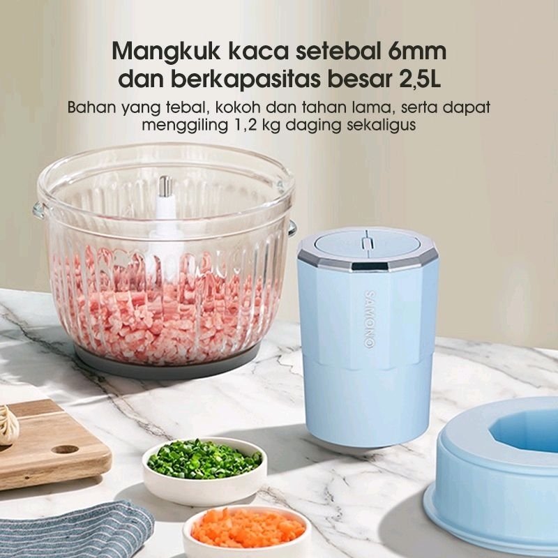 Jual SAMONO Food Chopper Multifungsi Food Processor 2.5 Liter Daya Kuat ...