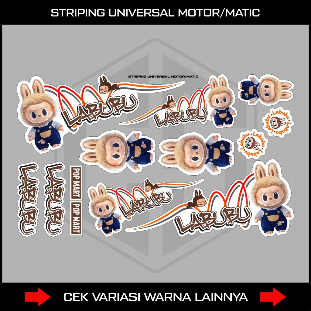 Jual STIKER STRIPING MOTOR ALL MATIC MOTIF LABUBU GRAFIS / UNIVERSAL ...