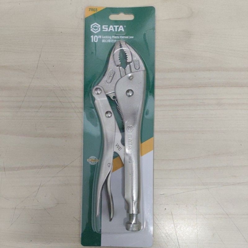 Jual SATA 71103 Tang Buaya Curved Jaw Locking Pliers 10 Inch | Shopee ...