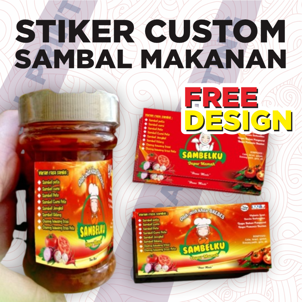 Jual Stiker Sambal Murah Custom ( FREE DESIGN ) | Shopee Indonesia