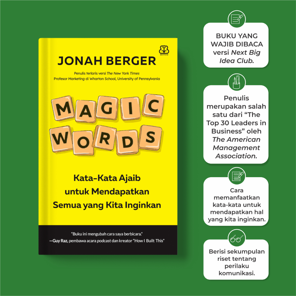 Jual [Bentang] Buku Self Improvement | Magic Words - Jonah Berger (Bahasa Indonesia) | Shopee ...