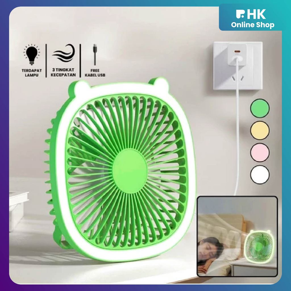 Jual Kipas Angin Meja Portabel 3-Speeds USB Dapat diisi ulang dengan ...