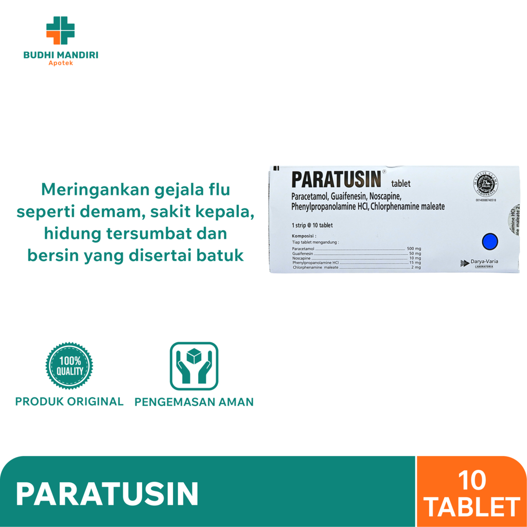 Jual Paratusin Tablet (1 Strip) - Meredakan Gejala Flu | Shopee Indonesia