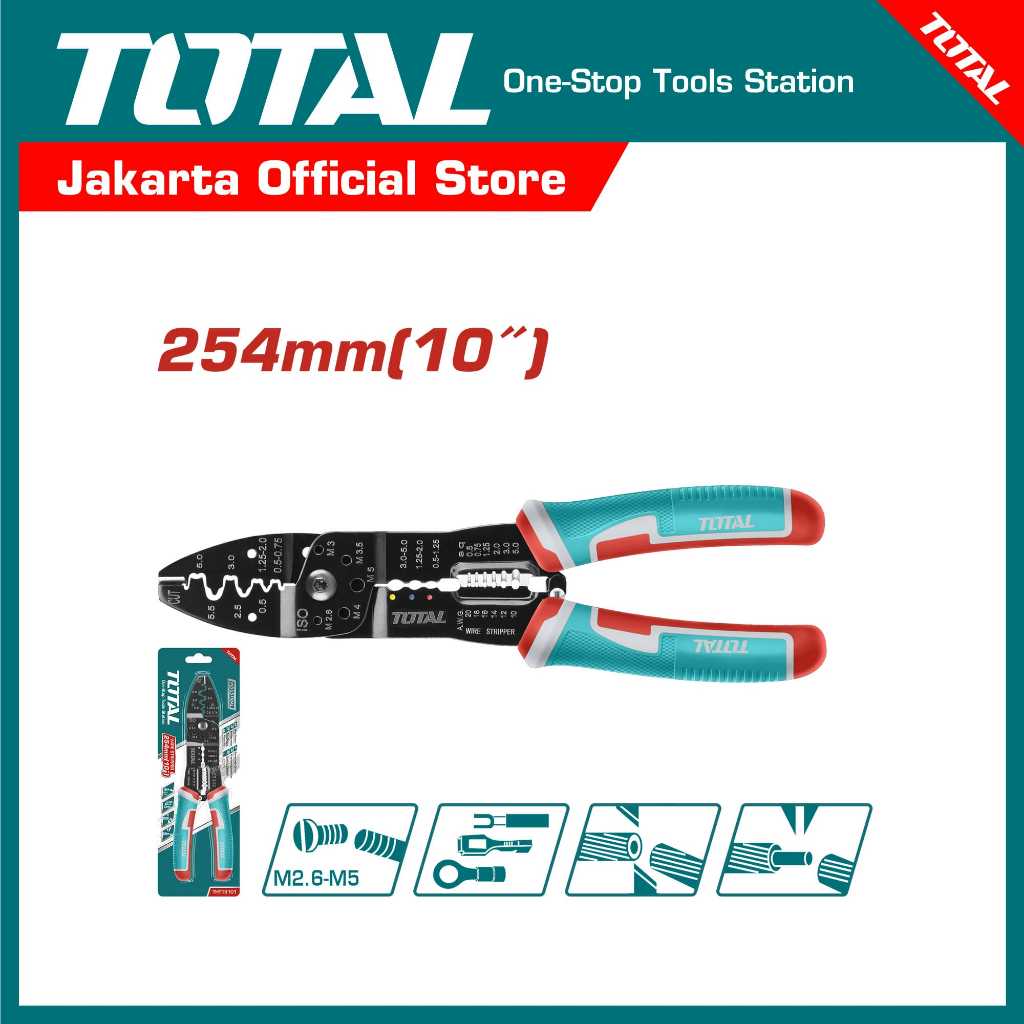 Jual TOTAL Wire stripper THT15101 - Tang Pengupas kawat (10") | Shopee ...