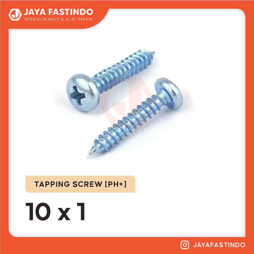 Jual TAPPING SCREW PH 10x1" / TAPPING SCREW PAN HEAD 10x1" / SEKRUP JP ...