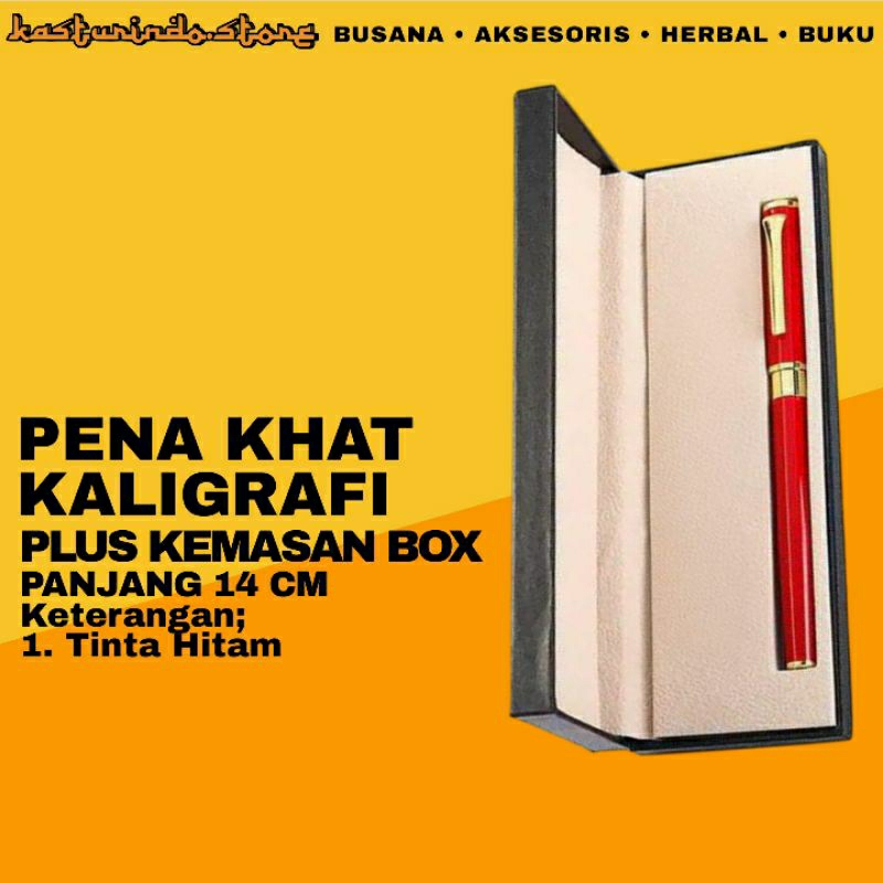 Jual Pulpen Khat Arab Pena Kaligrafi Panjang 14 CM Plus Box Kemasan ...